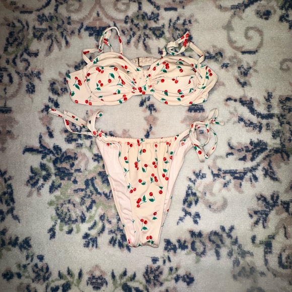 wild fable | Swim | Wild Fable Cherry Print Bikini Set | Poshmark